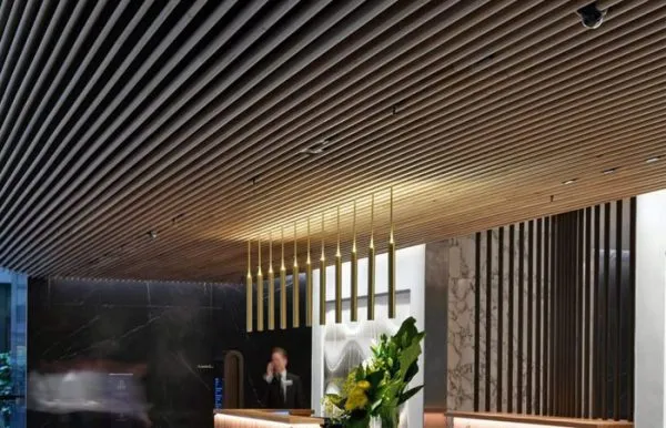 Grooved wooden acoustic panel ceiling system - Acoustic Panel ...