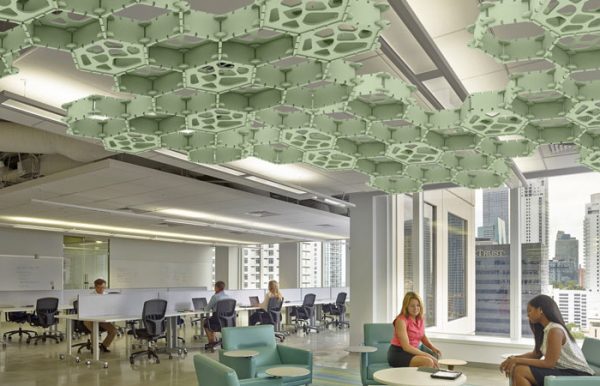 Engraved Polyester Fiberboard ceiling system - Acoustic Panel ...