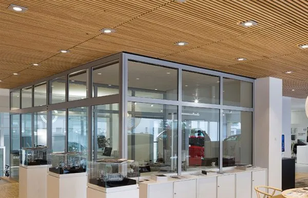 Grooved wooden acoustic panel ceiling system - Acoustic Panel ...