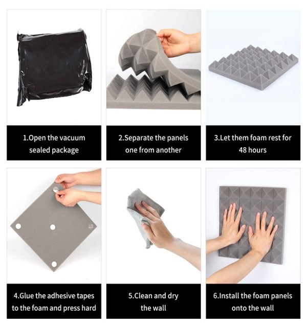 Pyramid Sound Absorption Foam Acoustic Panel - Acoustic Panel ...